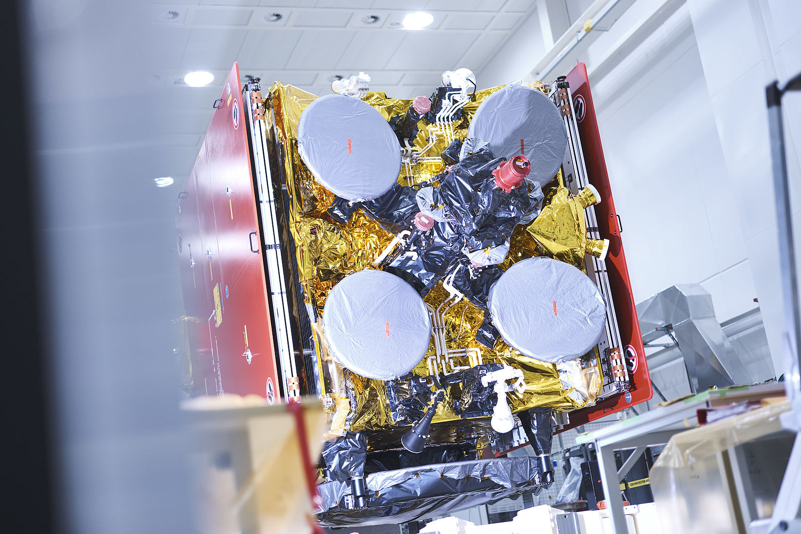 The Communications Satellite Heinrich Hertz is preparing for launch